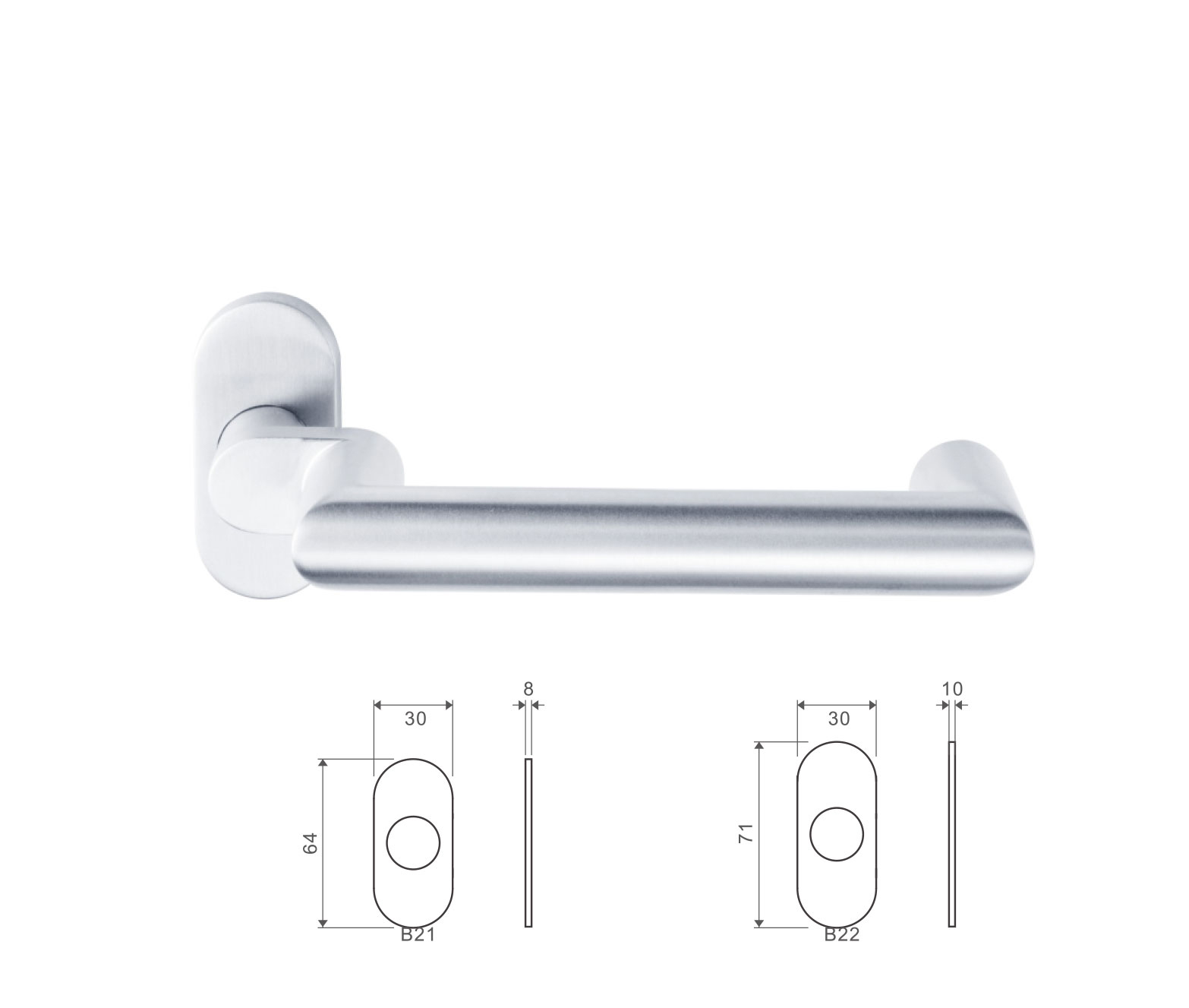Lever On Oval Rose – Amsun Architectural Hardware Co.,Ltd.