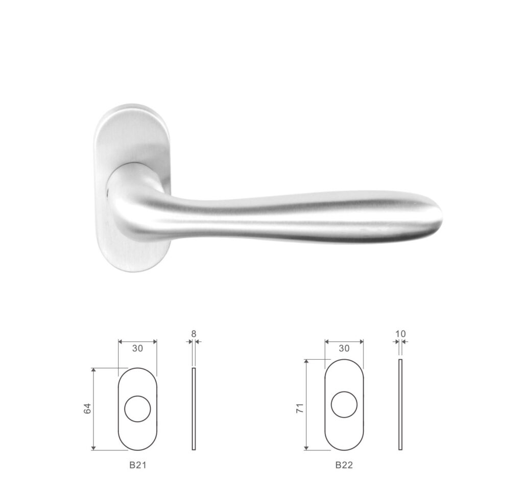 Lever On Oval Rose – Amsun Architectural Hardware Co.,Ltd.