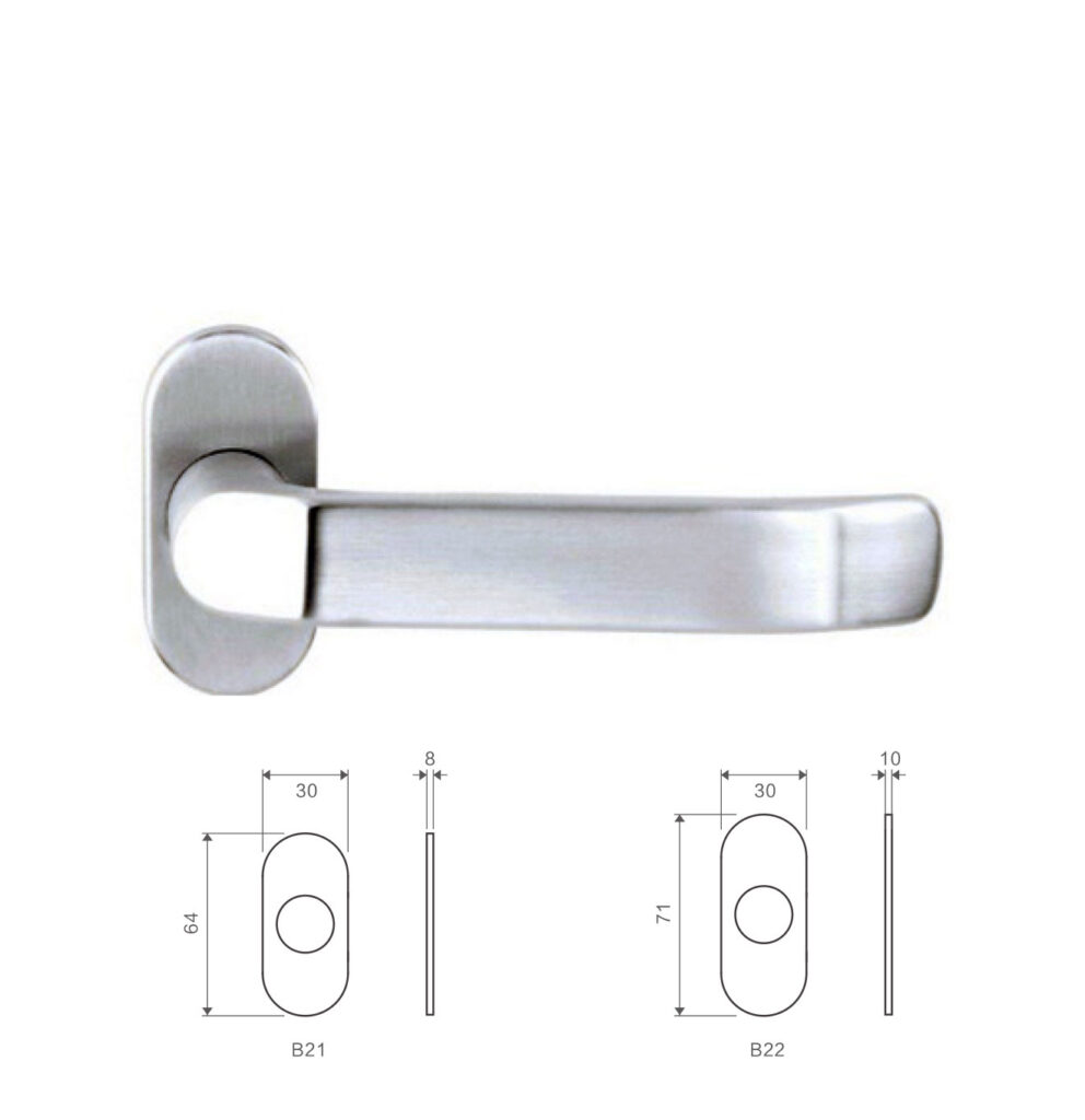 Lever On Oval Rose – Amsun Architectural Hardware Co.,Ltd.